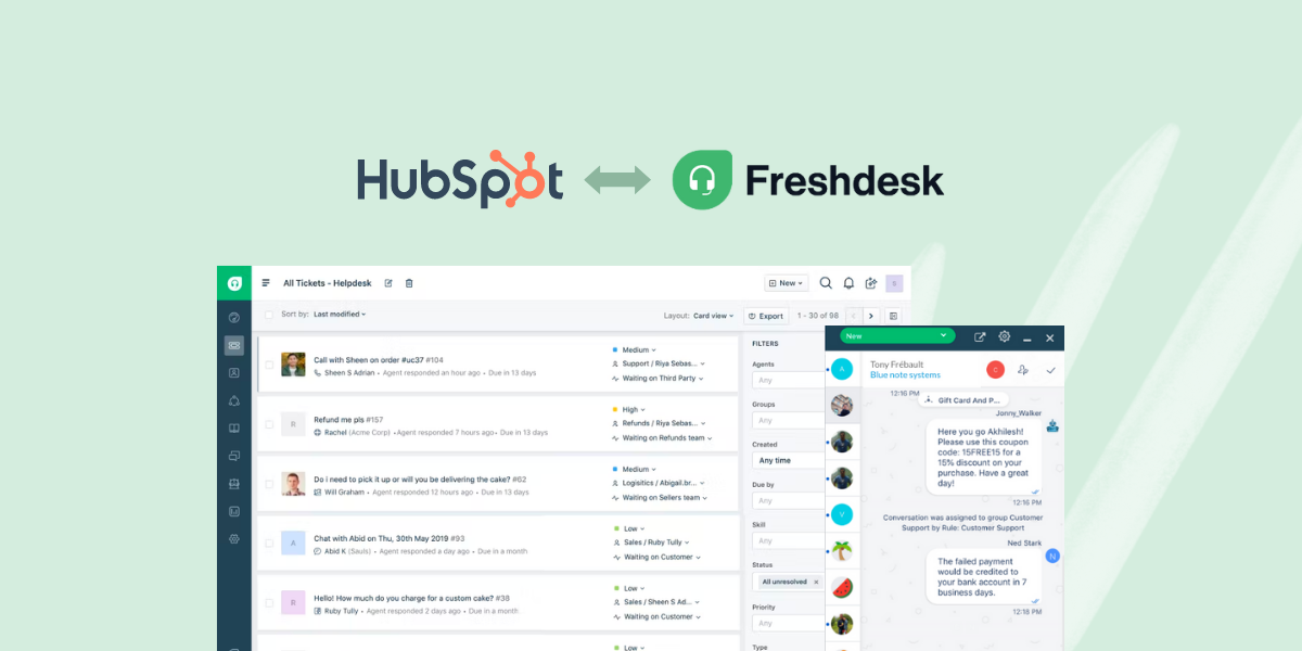 Intégration HubSpot - Freshdesk : facilitez la collaboration entre vos ...